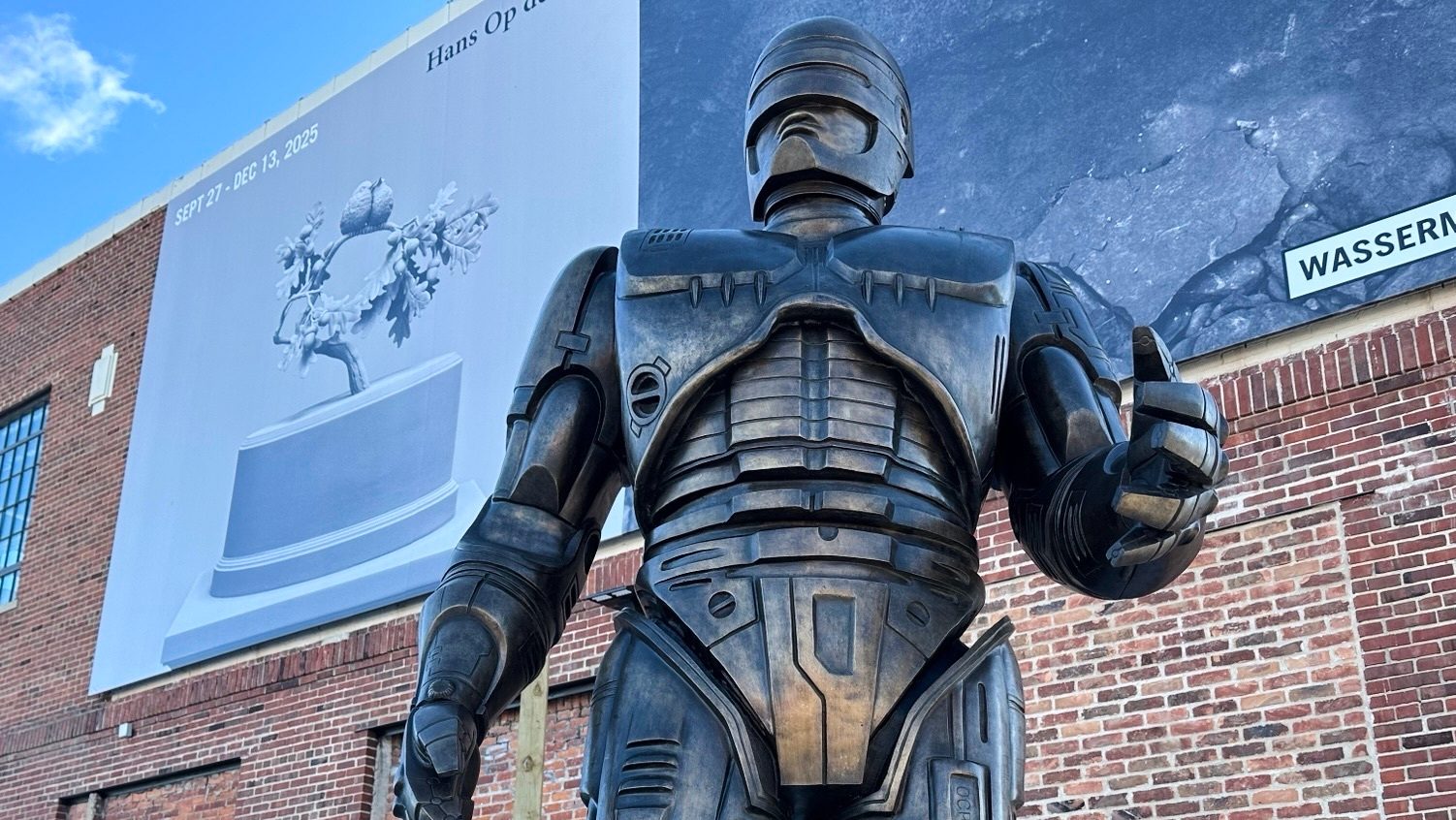 Detroit's own crime-fighter RoboCop finally stands guard in Motor City ...